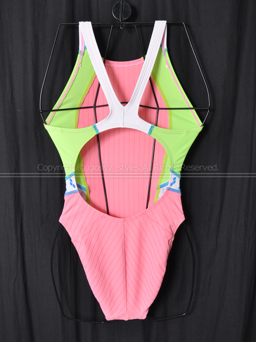 K1859-16 arena アリーナ ダブルマットFリミック ハイカット競泳水着 SAR-4130WH ピンクSPGR L(ワンピース ...