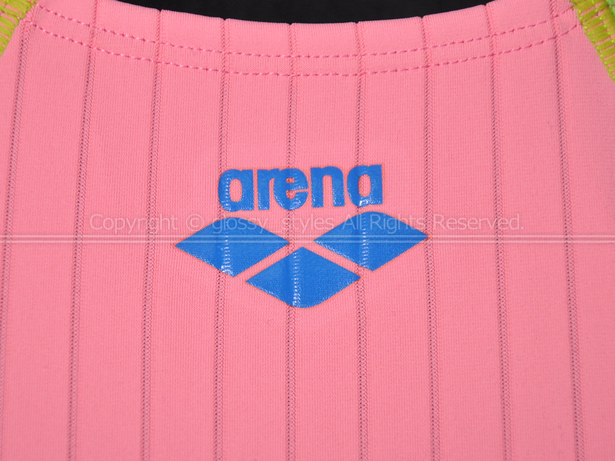 K1859-16 arena アリーナ ダブルマットFリミック ハイカット競泳水着 SAR-4130WH ピンクSPGR L(ワンピース ...