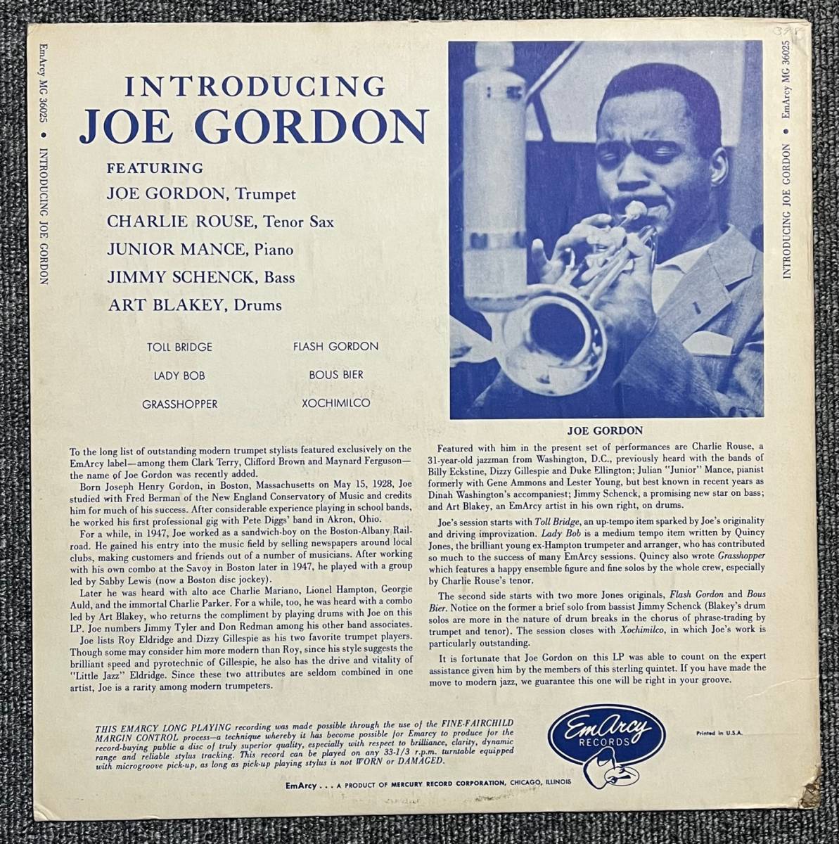 オリジナル/極 Introducing Joe Gordon Charlie Rouse Art Blakey Junior Mance ...
