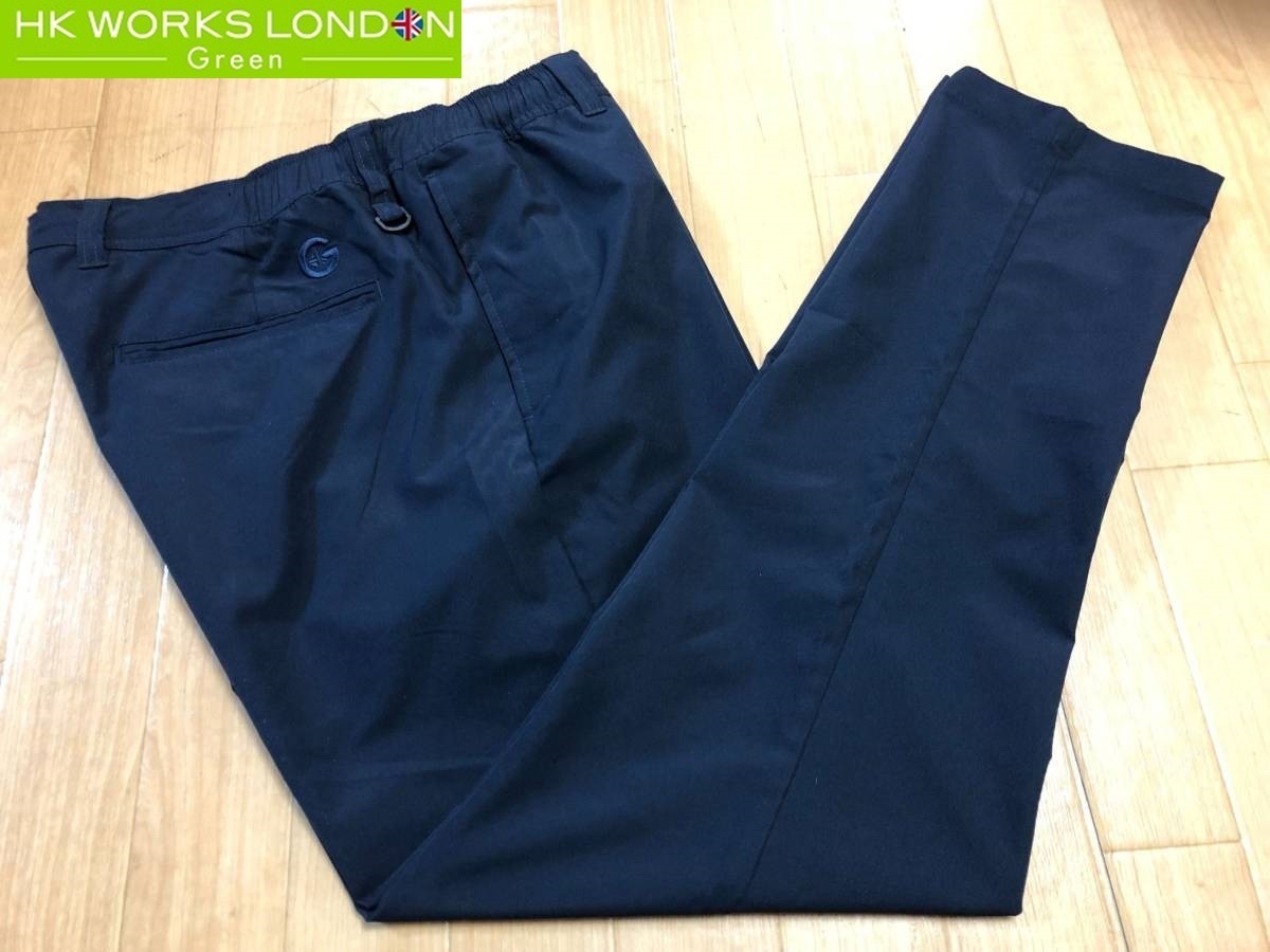 HK WORKS LONDON Green コシノヒロコゴルフ UV対策 イージーケア ロングパンツ TMKIT-2C-52 ネイビー 76 ...