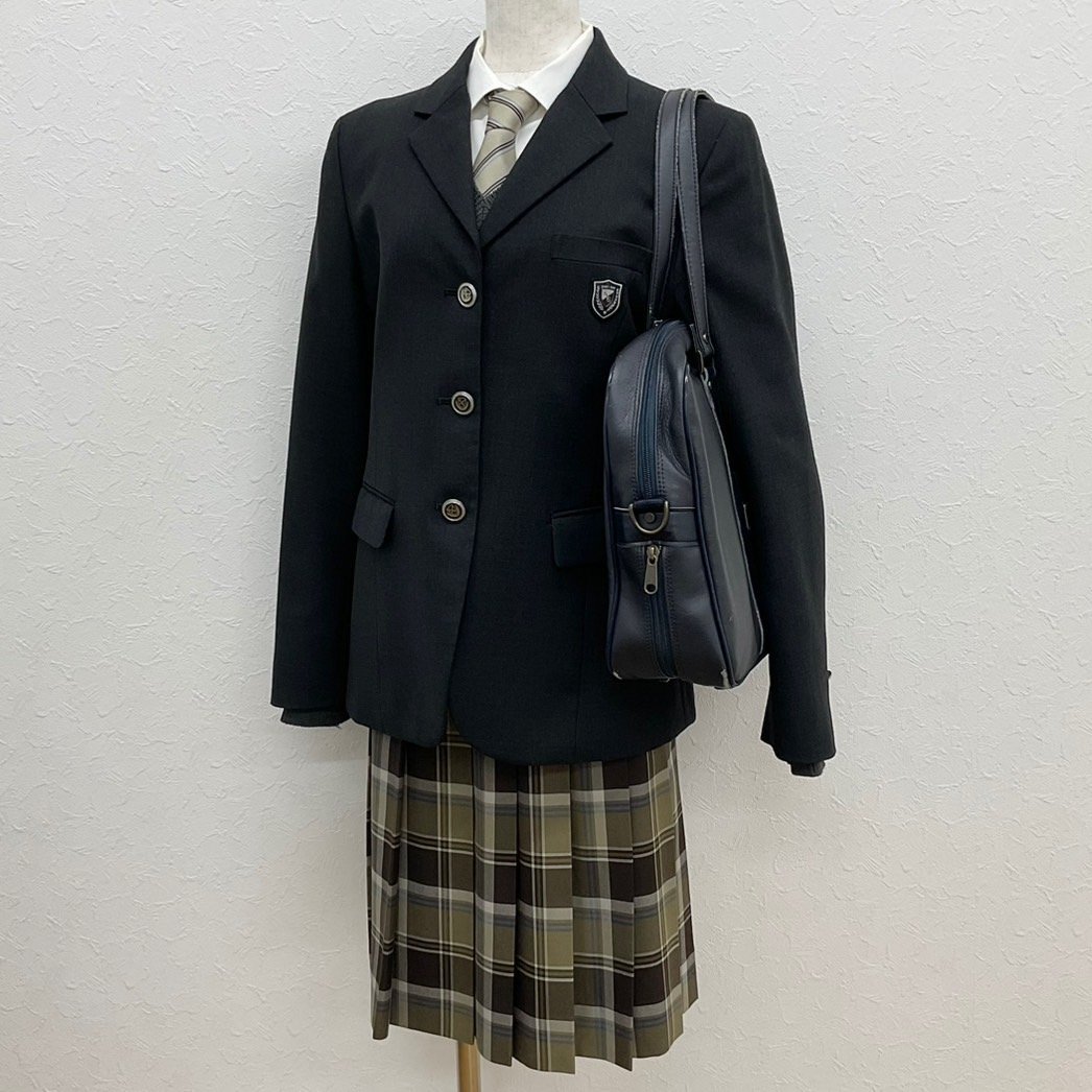 U85/S715 /箱 東京都 私立 京華女子高校 女子制服12点 /M/L/W66/ブレザー/セーター/ベスト/シャツ/スカート/ネクタイ/リボン/鞄/靴下/(学生服)｜売買された ...