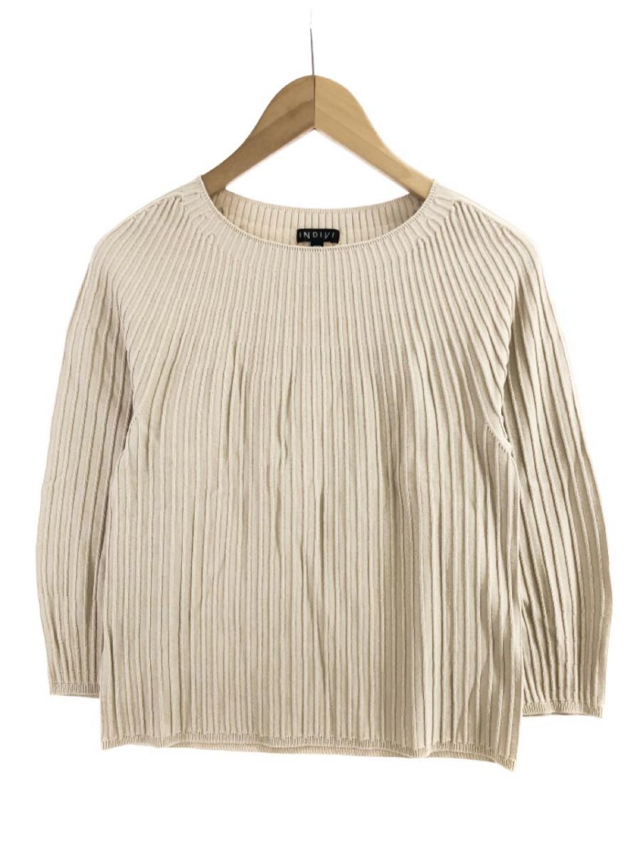 INDIVI インディヴィ サマー ニット セーター size38/ベージュ eac9 レディース(長袖セーター)｜売買されたオークション情報、yahooの商品情報をアーカイブ公開 ...