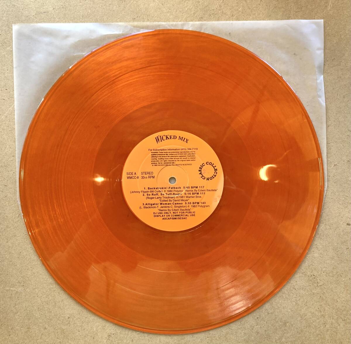 カラー盤 WICKED MIX - Classic Collection プロモ12inch x 3枚セット US盤 Roger/Cameo/Barkays/Zapp/Kraftwerk ...