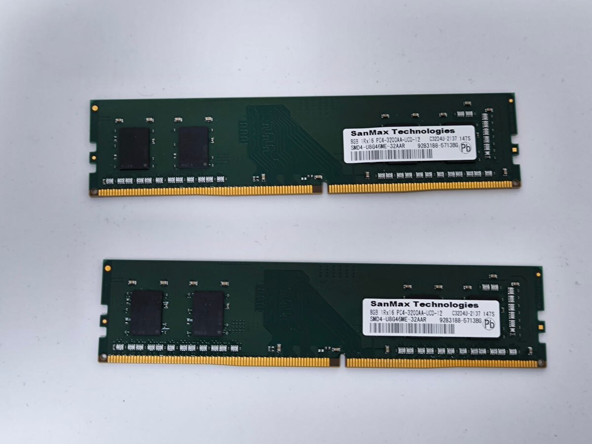 SanMax DDR4 3200 16GB 8GB×2 デスクトップパソコン用 メモリSMD4 U8G46ME 32AAR(DIMM)｜売買さ ...