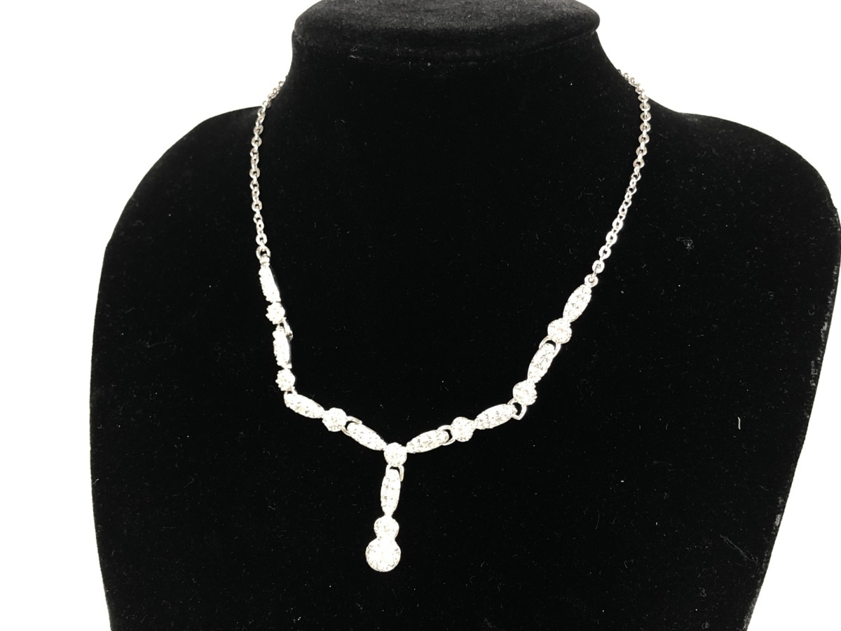スワロフスキー SWAROVSKI ラインストーン デザイン ネックレス シルバーカラー YAS-5254(ネックレス、ペンダント、チョーカー)｜売買されたオークション情報、yahooの商品 ...