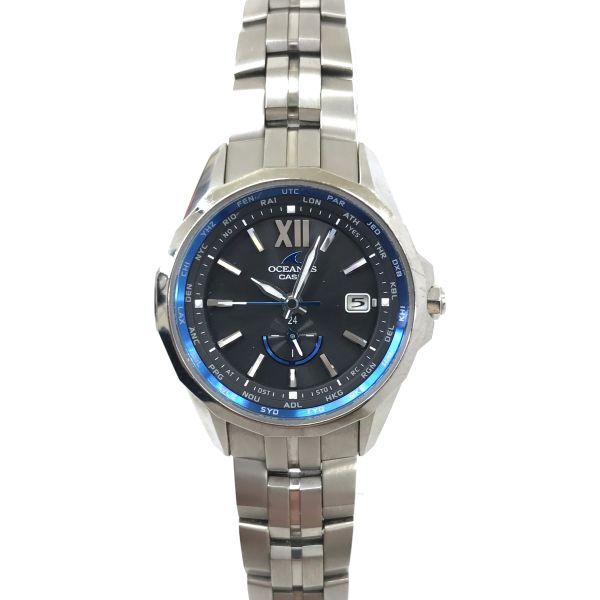 CASIO カシオ OCEANUS オシアナス マンタ WAVE CEPTOR MULTIBAND6 腕時計 OCW-S340-1AJF 電波 ...