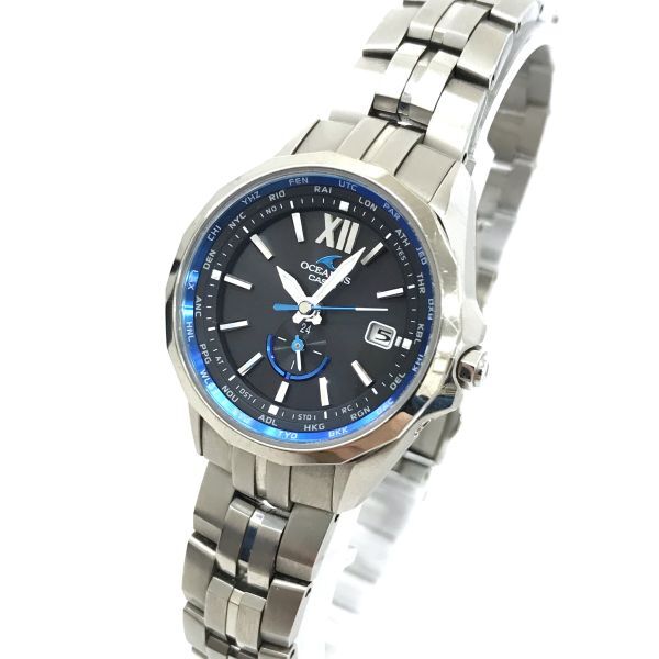 CASIO カシオ OCEANUS オシアナス マンタ WAVE CEPTOR MULTIBAND6 腕時計 OCW-S340-1AJF 電波 ...