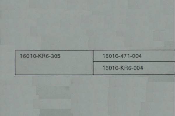 XLR250R XLR BAJA バハ BAJA MD16 MD20 MD22 純正 キャブレターガスケット 16010-KR6-305 16010-KR6-004 16010-471-004 ...