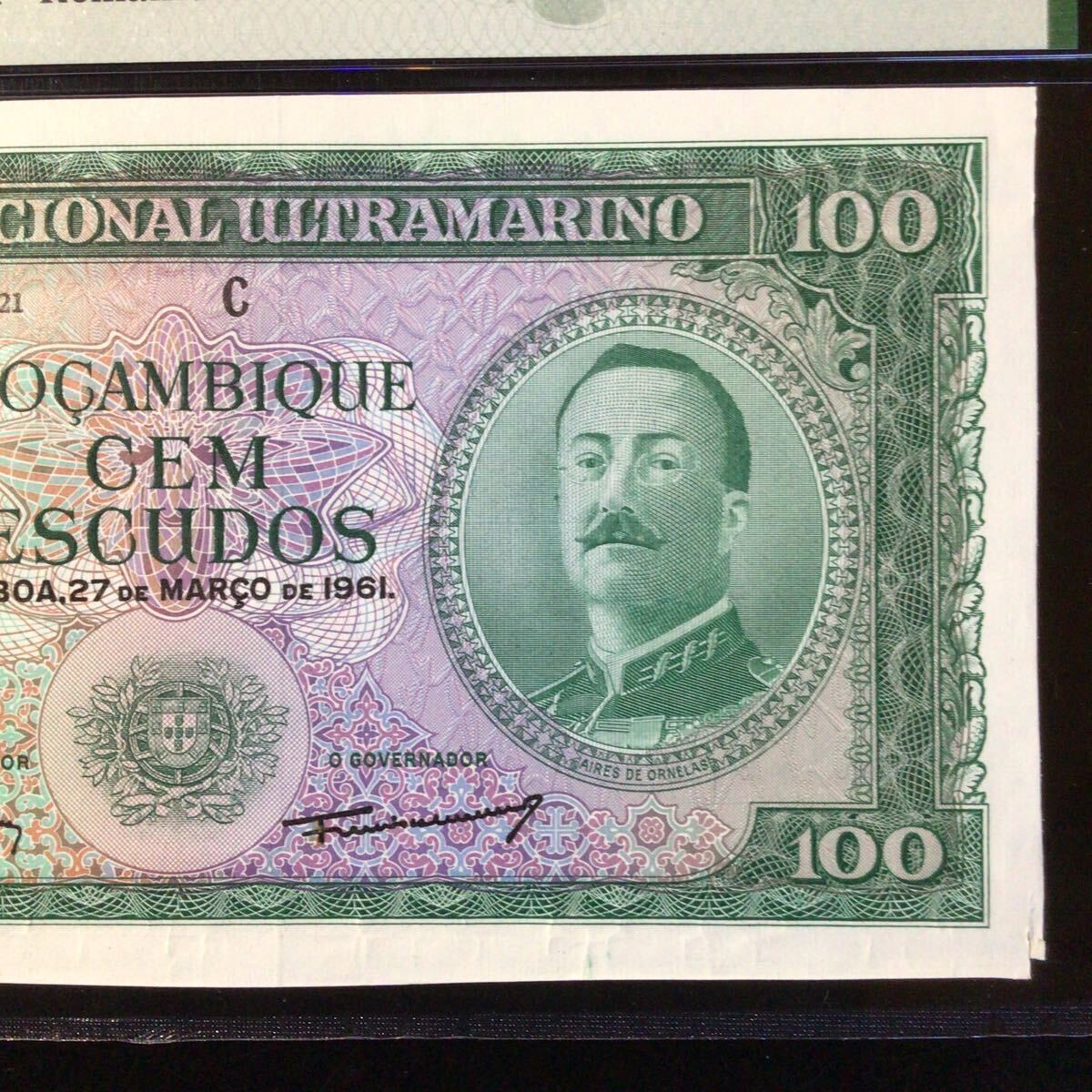 World Banknote Grading MOZAMBIQUE Banco Nacional Ultramarino 100 Escudos 1961 PMG Grading About ...