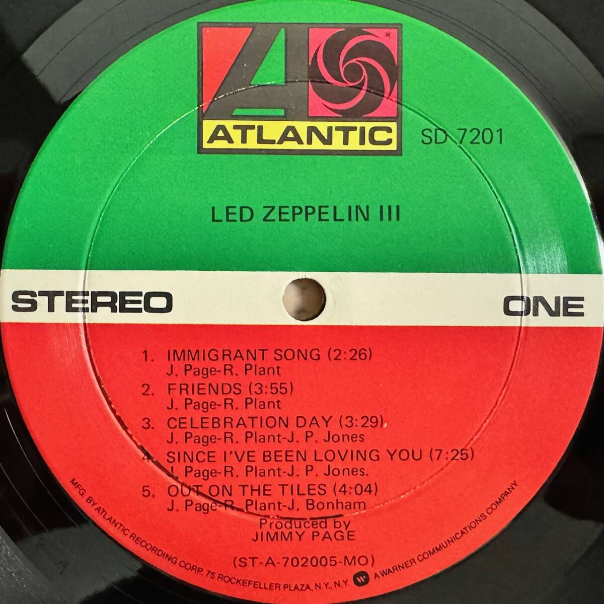 LP ROCK/LED ZEPPELIN/III/ATLANTIC SD 7201/US 77年 MONARCH PRESS SPECIAL ...