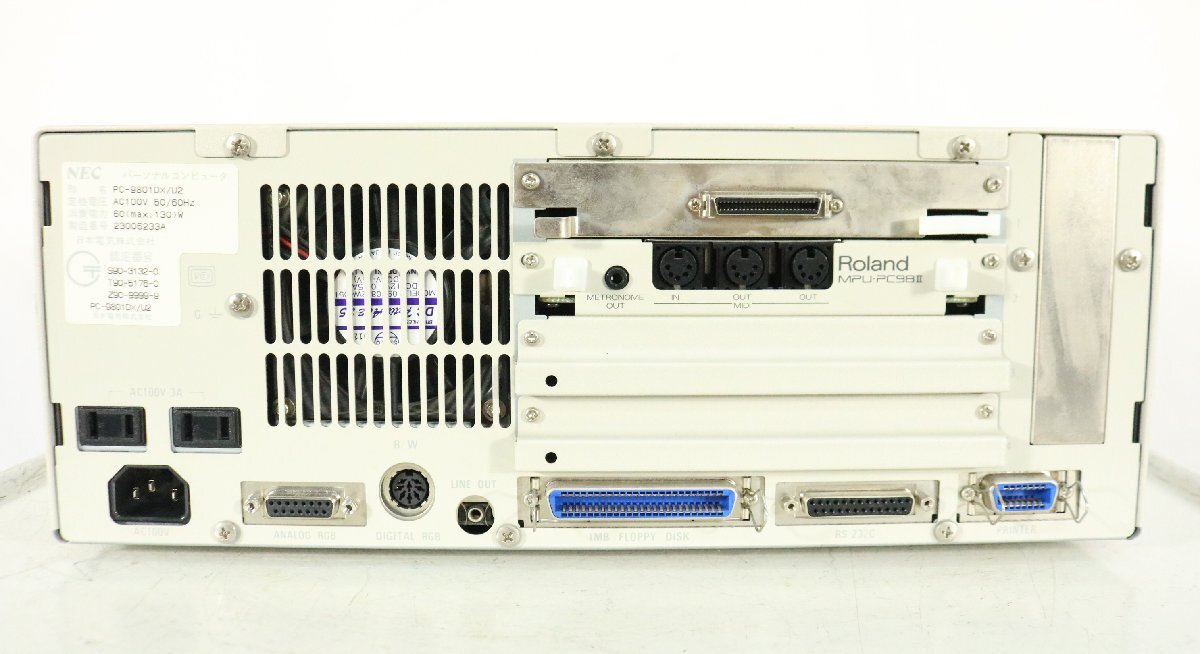 ト滝 通電確認済み NEC PC-9801 DX PERSONAL COMPUTER 16BIT CPU UNIT 3.5 INCH FDD VERSION パーソナルコンピュータ ...