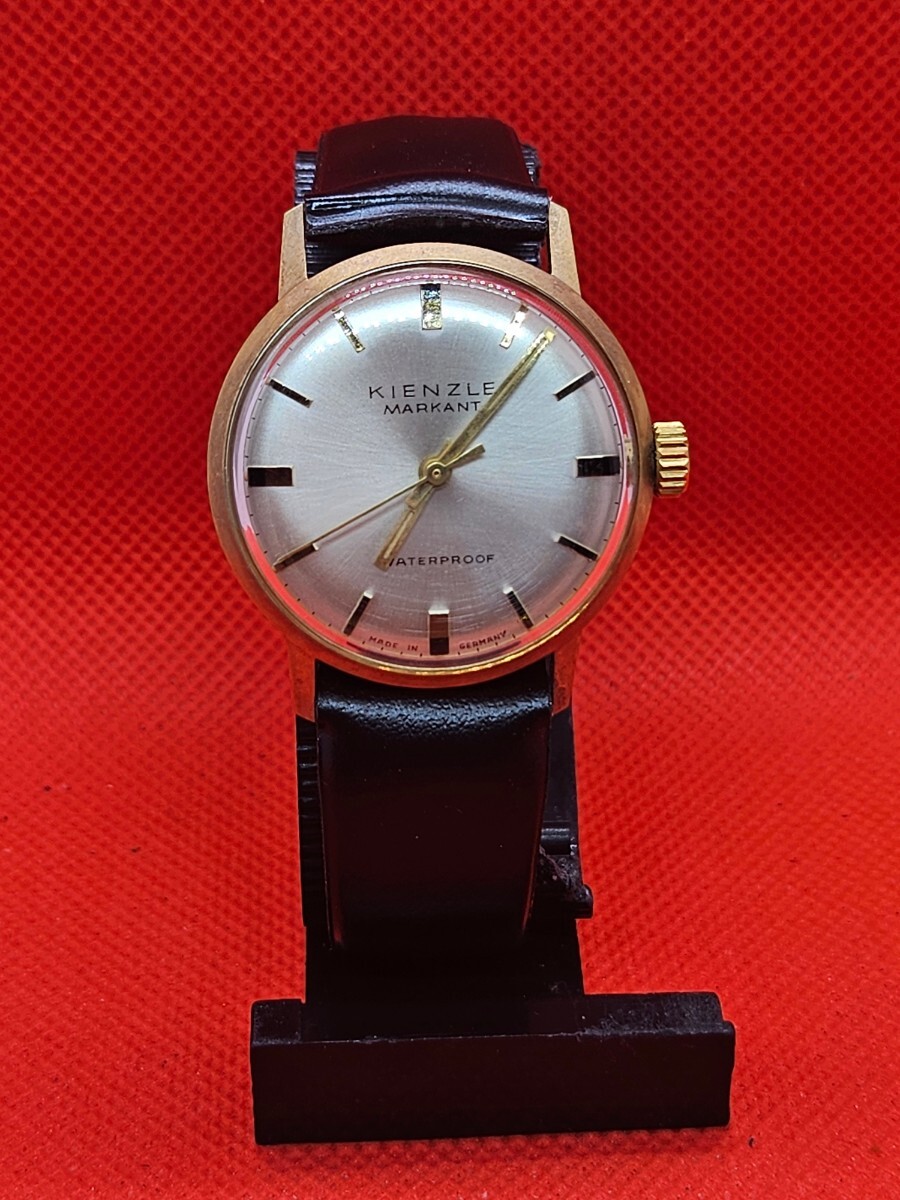 稼働品 KIENZLE MARKANT キンツレー マーカント 手巻き ゴールド文字盤 ラウンドケース ドイツ製 アンティーク メンズ腕時計 E0616(3針（時、分、秒）)｜売買された ...