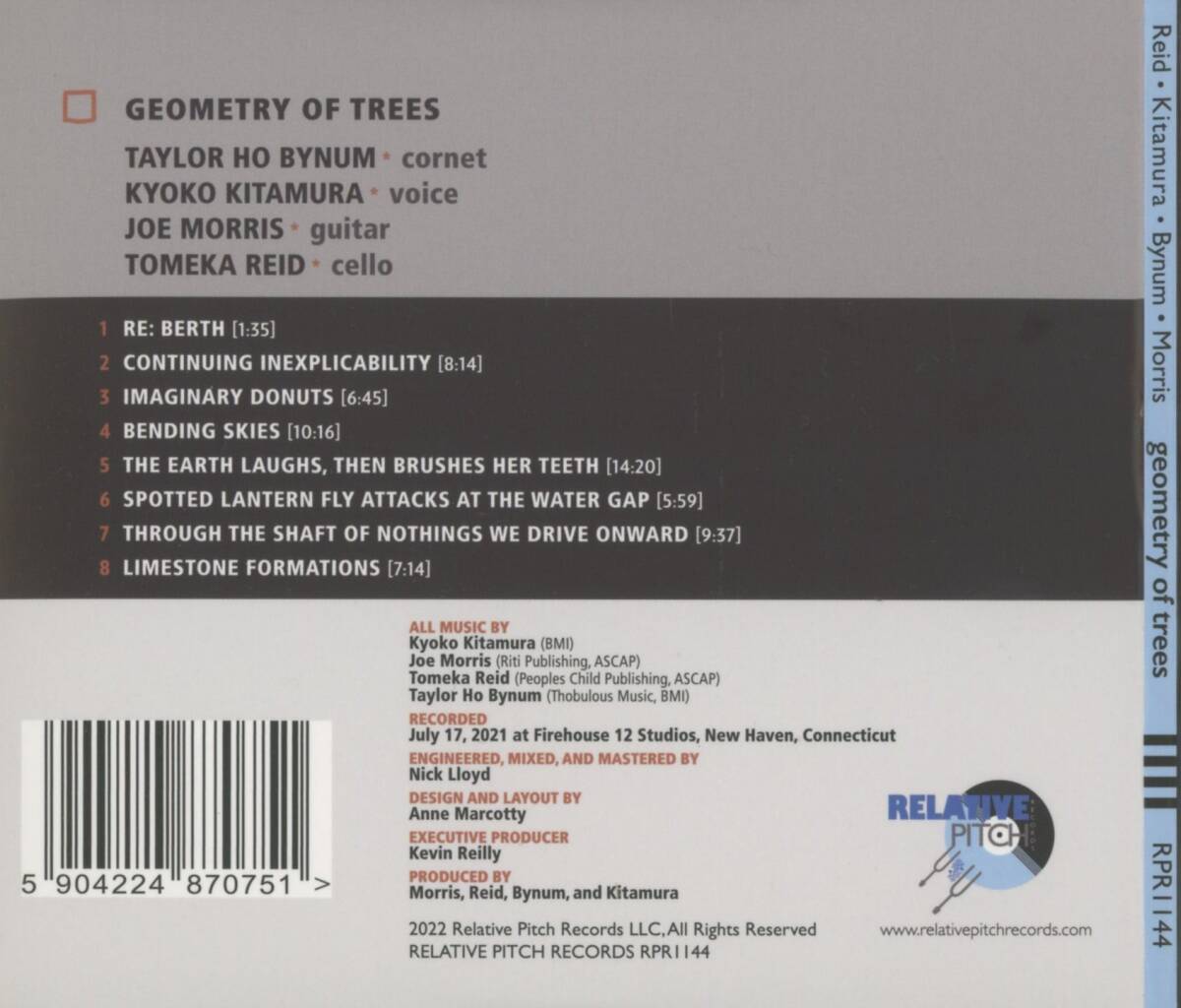 Tomeka Reid Taylor Ho Bynum Joe Morris Kyoko Kitamura / 北村京子 - Geometry ...