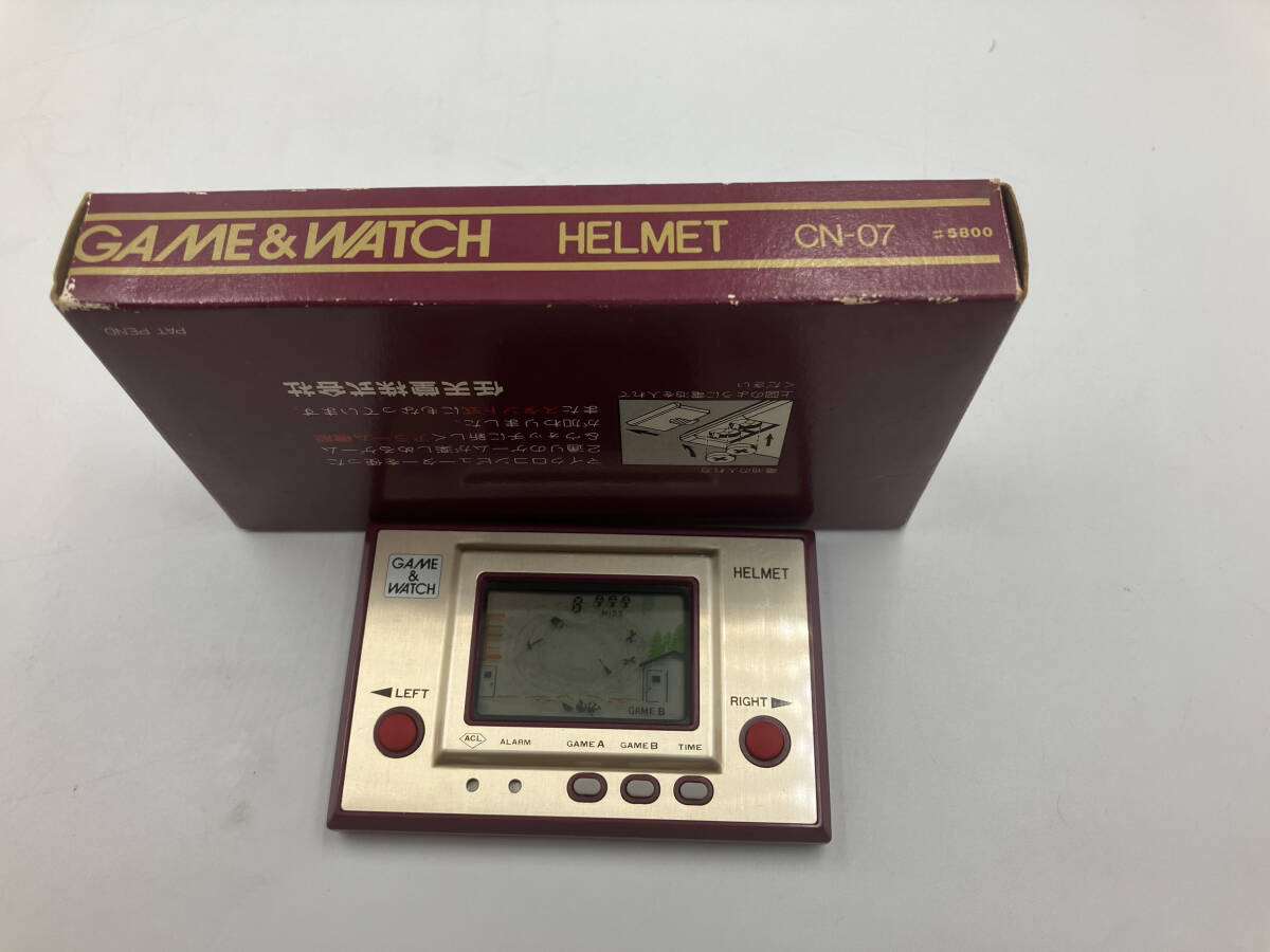 任天堂ゲームウォッチ ヘルメット Nintendo GAME&WATCH HELMET GOLD CN-07 現状品 稼働品 レア 昭和56年 ...