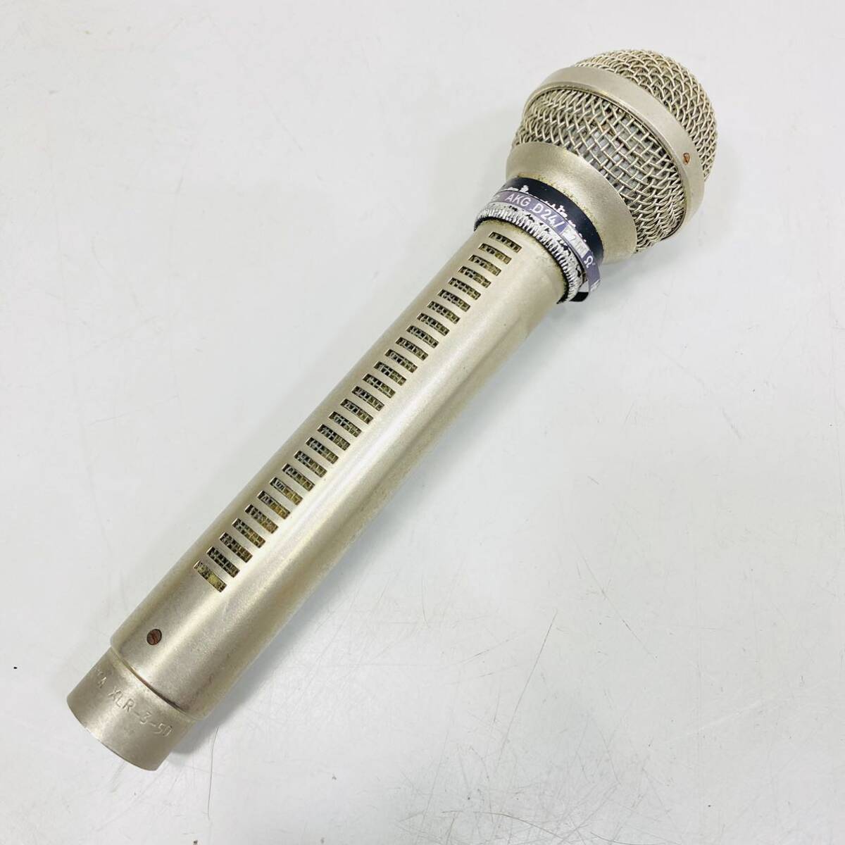 240809-65 送料520円 AKG D24 ダイナミックマイク Beatles 60年代 アカゲ ヴィンテージ(ダイナミックマイク ...