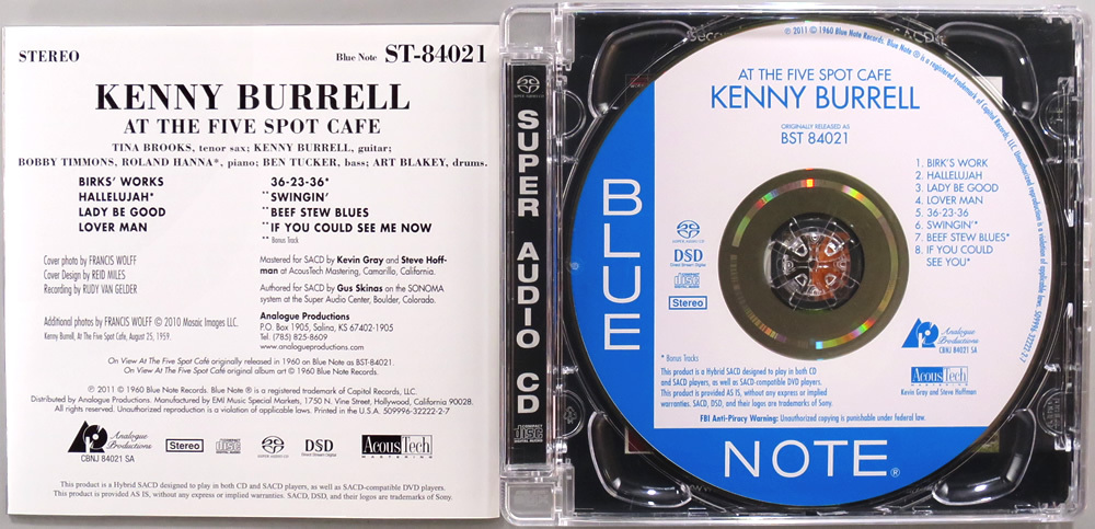 Hybrid SACD Kenny Burrell On View At The Five Spot Cafe 輸入盤 CBNJ 84021 ...