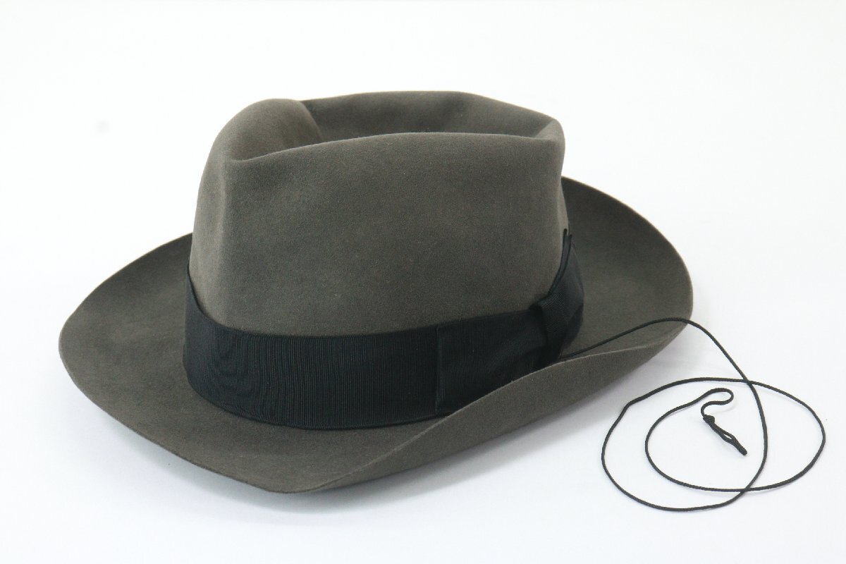 Borsalino ボルサリーノ 中折れ ハット 帽子 グレー 黒 系 メンズ サイズ57 9781-KK(その他)｜売買されたオークション情報、yahooの商品情報をアーカイブ公開 ...