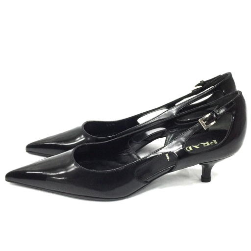 プラダ サイズ 36 1/2 パンプス レディース ブランド靴 ブラック レザー 保存箱付き PRADA(女性用)｜売買されたオークション情報、yahooの商品情報をアーカイブ公開 ...