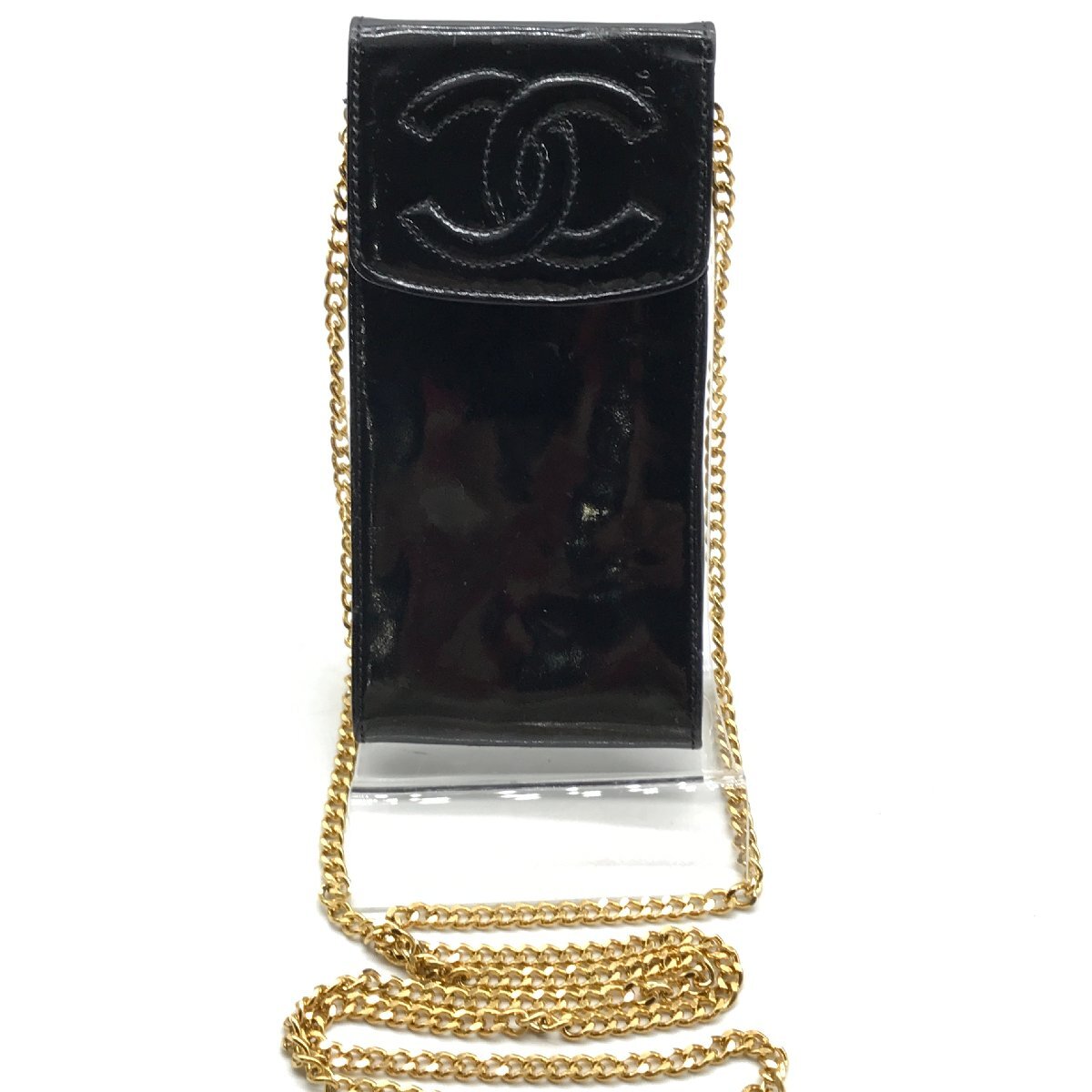 1円 良品 CAHNEL シャネル ココマーク パテント レザー ポーチ チェーン ショルダー バッグ ブラック a5893(ショルダーバッグ)｜売買されたオークション情報、yahooの商品 ...