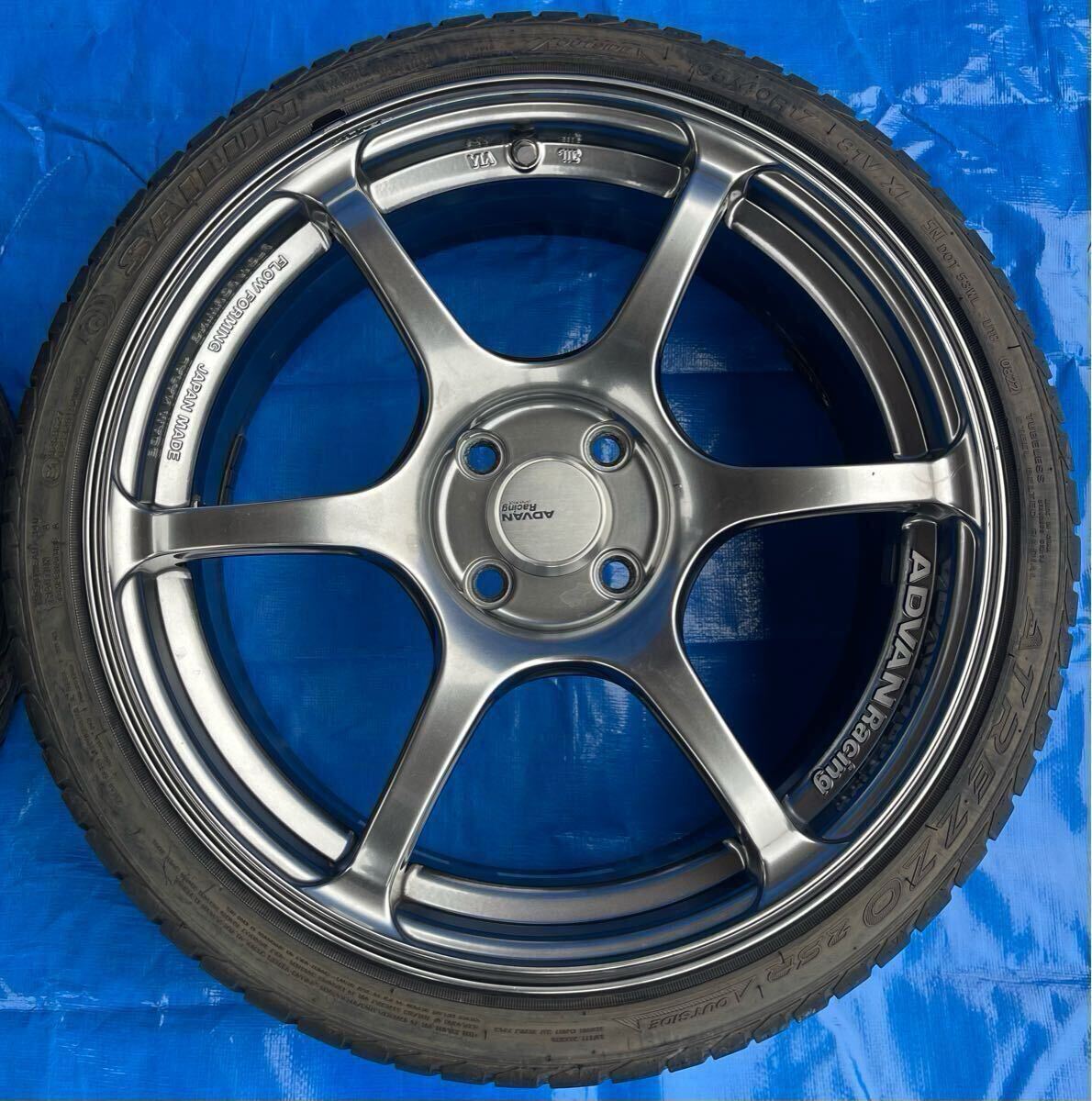 ADVAN Racing アドバン 17インチアルミホイールタイヤ付き PCD 100. 177. J42 /5x114.3 540KG ...