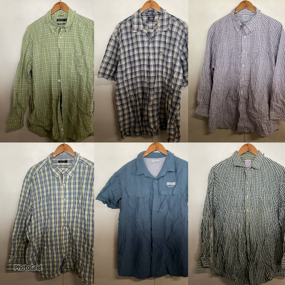 T237 超目玉 アメリカ古着卸オススメALL BRAND SHIRT 大量40kgベール TOMMY L.L.Bean Columbia ...