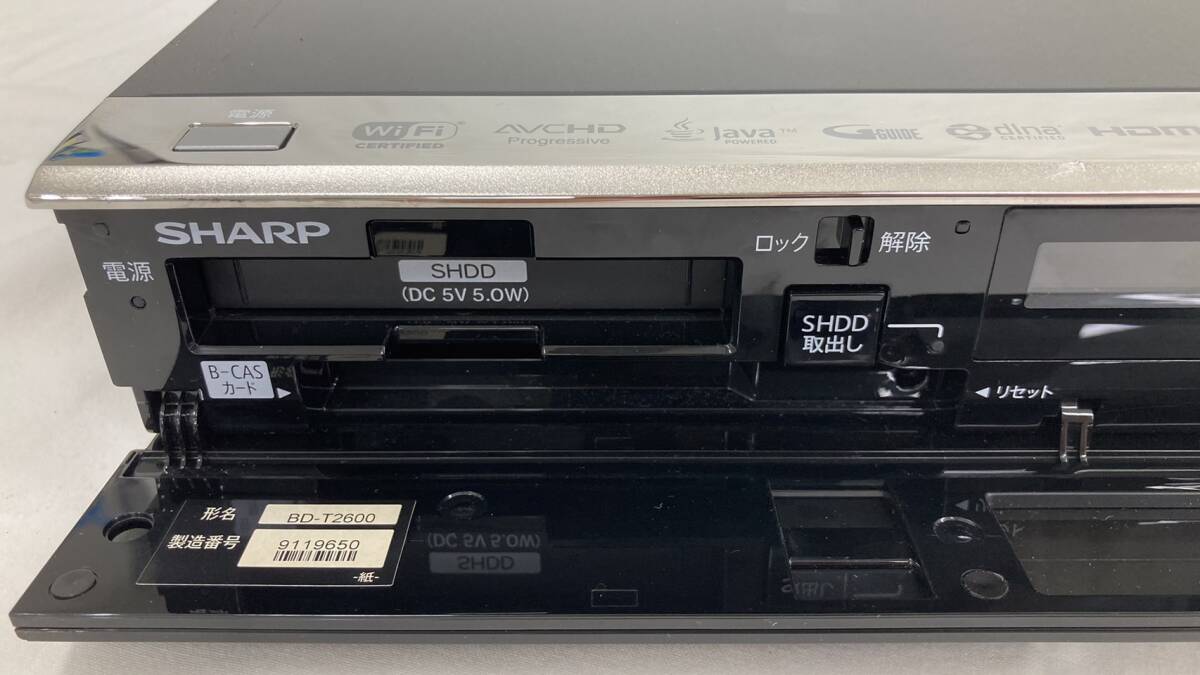SHARP ブルーレイディスクレコーダー BD-T2600 品1台 SA-0482(シャープ)｜売買されたオークション情報、yahooの商品情報をアーカイブ公開 - オークファン（aucfan ...