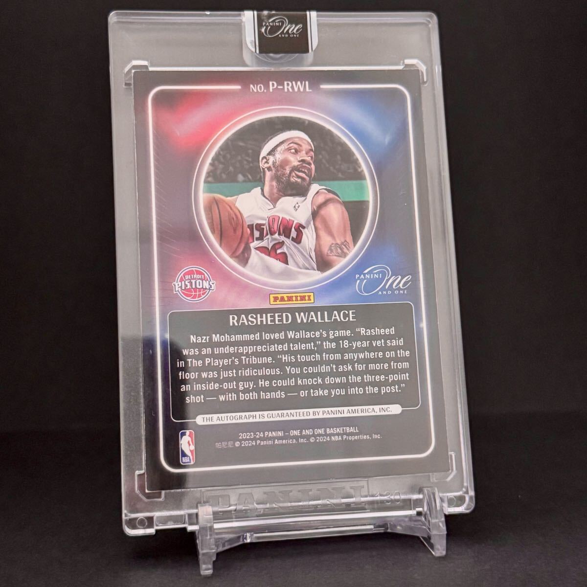 直筆サイン 49枚限定 Rasheed Wallace 2023-24 Panini One and One Basketball Presenting Auto Card NBA ...
