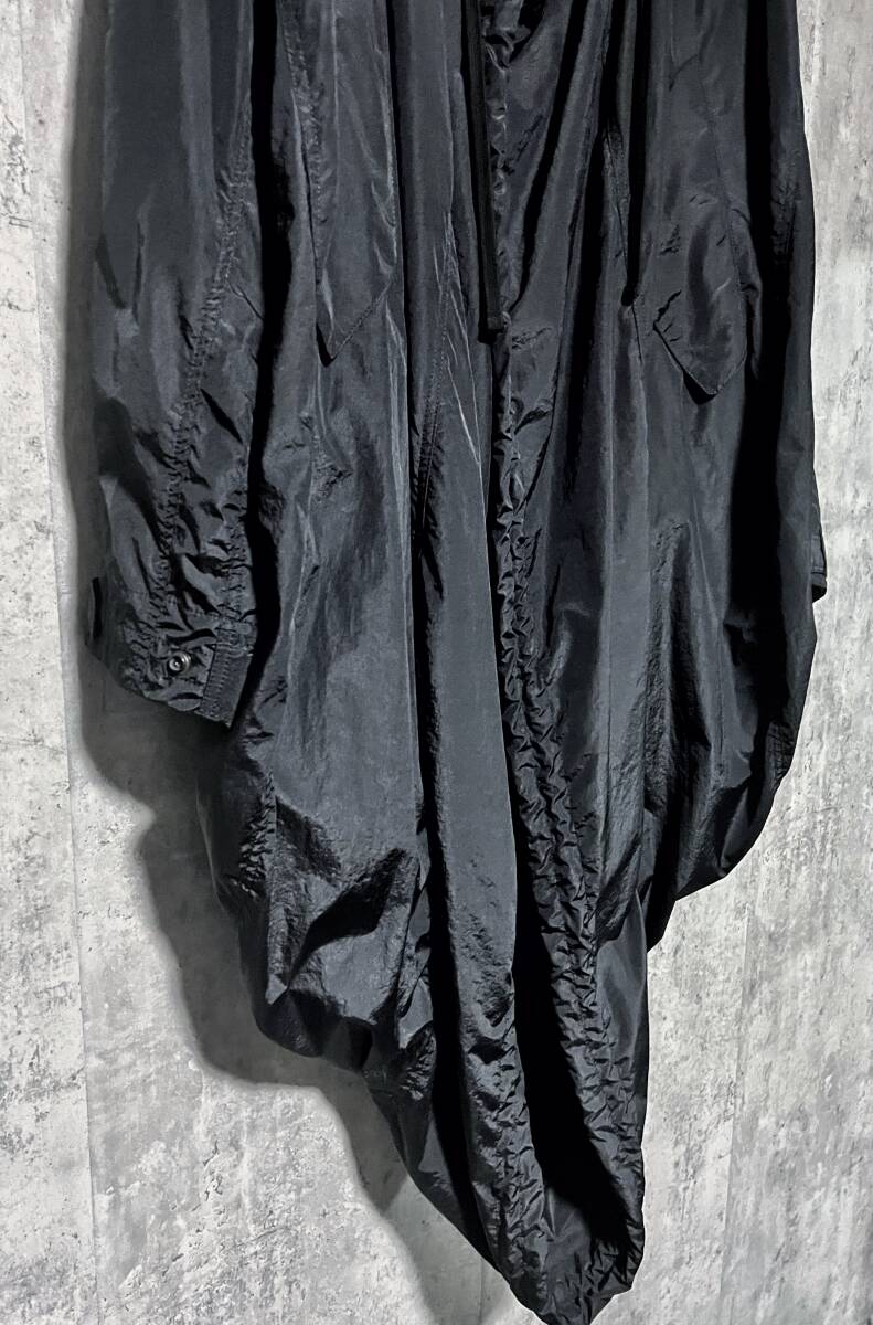 22SS定価72600円 JULIUS ユリウス コクーン ロング パーカー コート 黒 3 L rickowens drkshdw Yohji Yamamoto incarnation ...