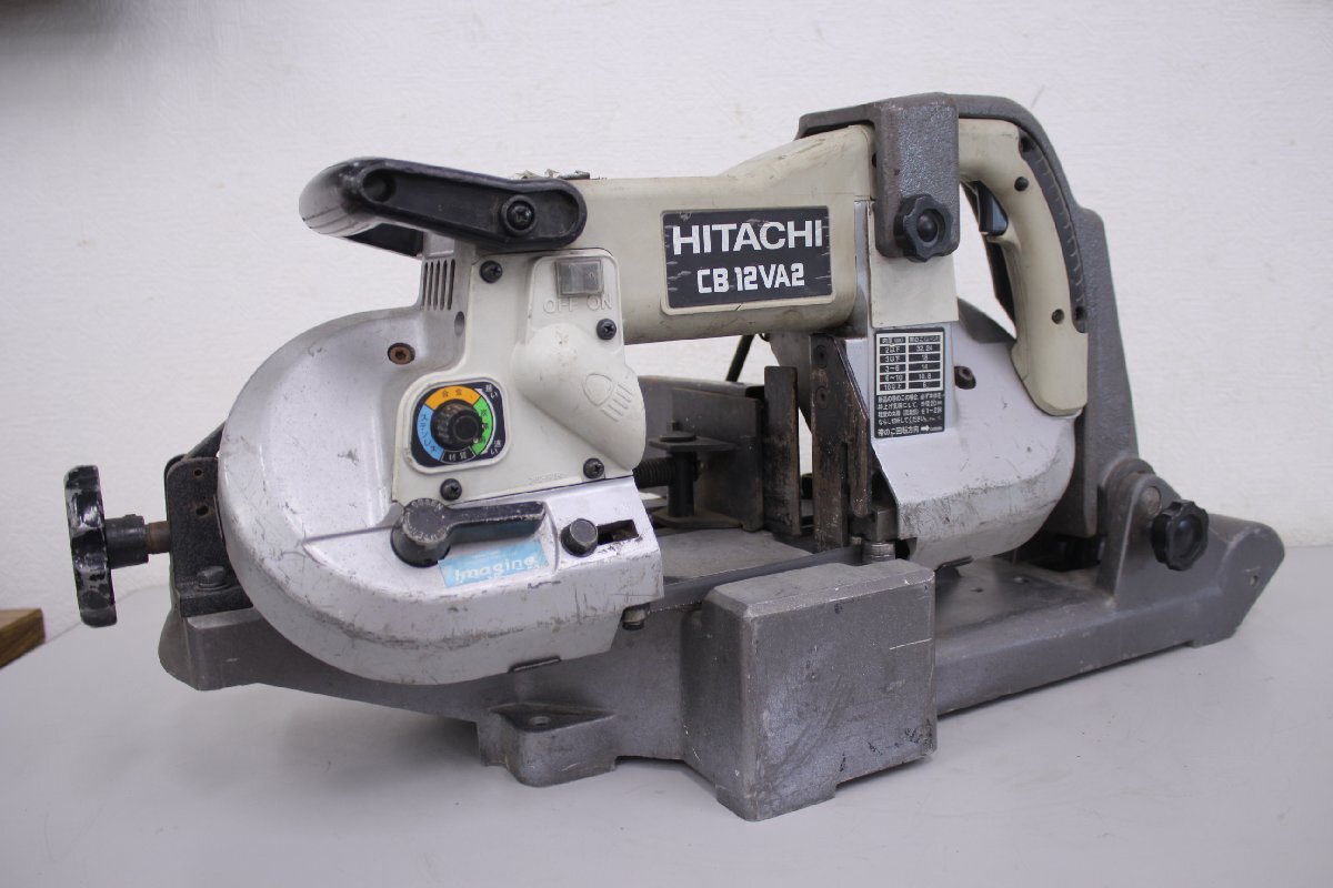 2K0606-13 HITACHI 日立工機 120mm ロータリーバンドソー CB 12VA2 100V スタンド付 ジャンク(メタルソー ...