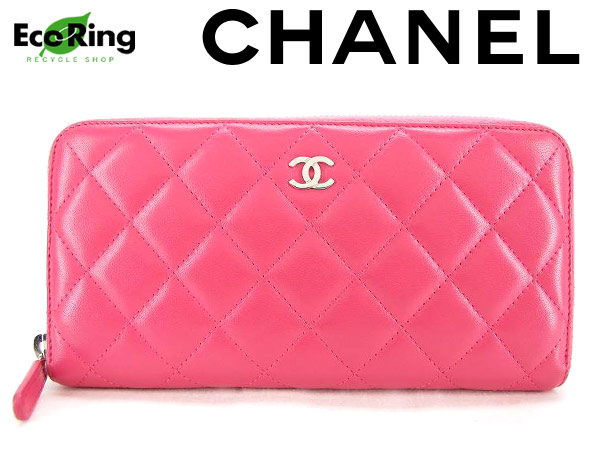 1円シャネル ラムスキン ラウンドファスナー 長財布 ピンクAK487(女性用財布)｜売買されたオークション情報、yahooの商品情報を ...