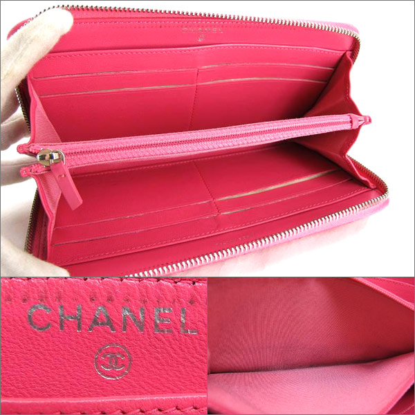 1円シャネル ラムスキン ラウンドファスナー 長財布 ピンクAK487(女性用財布)｜売買されたオークション情報、yahooの商品情報を ...