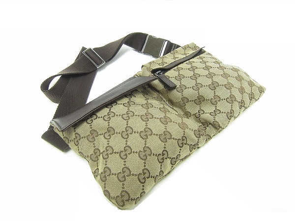 GUCCI グッチ GGキャンバス ウエスト ボディバッグ 28566(オールドグッチ)｜売買されたオークション情報、yahooの商品情報をアーカイブ公開 - オークファン（aucfan.com）