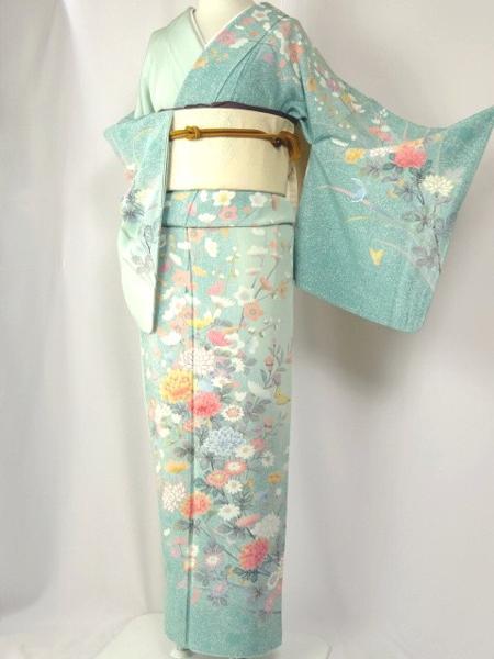 豆菊 未着用 落款 玉翠 和花に蝶 最高級浜ちりめん 訪問着 353(仕立て上がり)｜売買されたオークション情報、yahooの商品情報をアーカイブ公開 - オークファン（aucfan.com）