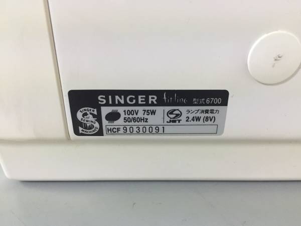 SINGER CP ミシン fit line 6700 厚手 シンガー(その他)｜売買されたオークション情報、yahooの商品情報をアーカイブ ...