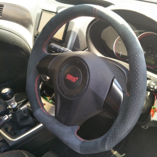 プローバ PROVA D型 ステアリング 赤ステッチ アルカンターラ素材 DAMD ダムド SS358D L BP BL 後期 GVB GRB YA系等 型番94010DM0010 ...