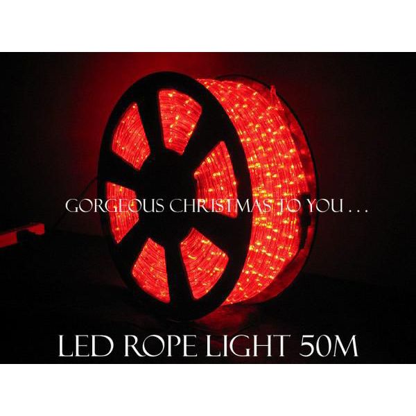 LED 50M ロープライト クリスマス イルミネーション 赤(チューブライト（ロープライト）)｜売買されたオークション情報、yahooの商品 ...