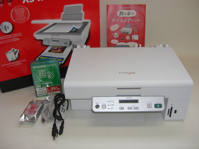 訳有 Lexmark X3470 Color All-in-One Inkjet Printer メモリーカードスロット付オールインワン ...