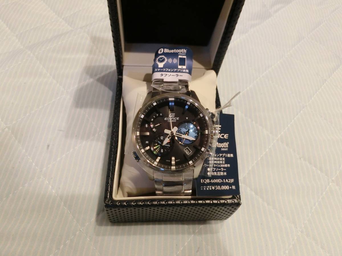 1円より カシオ CASIO EDIFICE エディフィス EQB-600D-1A2JF ブラック×ブルー 完品(EDIFICE)｜売買されたオークション情報、yahooの商品情報をアーカイブ ...