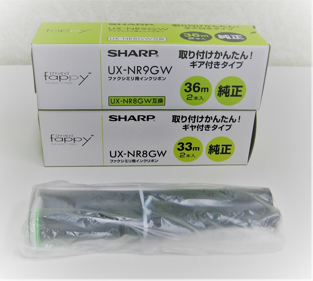 / SHARP シャープ ファクシミリ用インクリボン UX-NR9GW ギア付き36m 2本セット ＋おまけ1本(ファクシミリホン)｜売買されたオークション情報、yahooの商品情報を ...