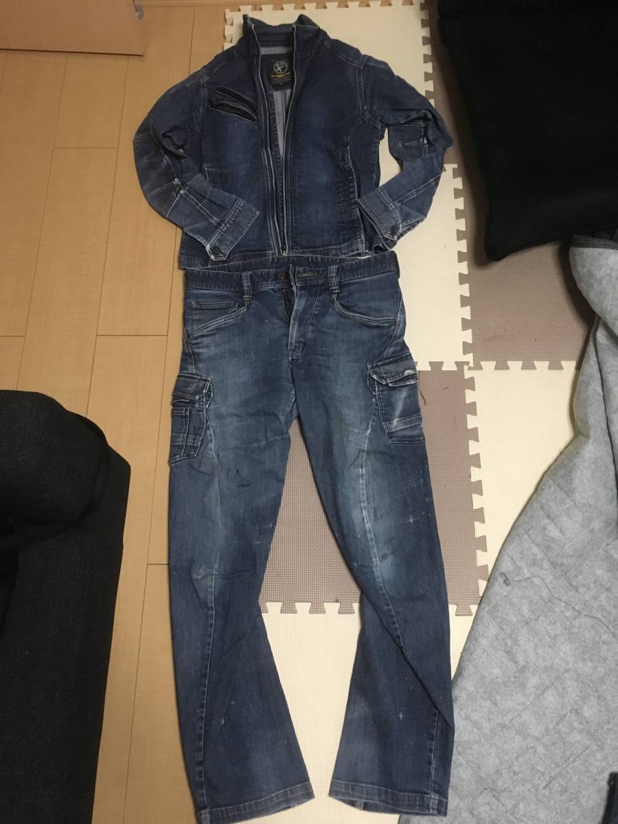 EVENRIVER デニム 作業着 作業服 上下 セット(ジャンパー、ブルゾン)｜売買されたオークション情報、yahooの商品情報をアーカイブ公開 - オークファン（aucfan.com）