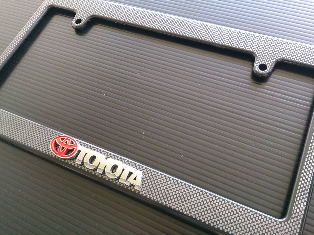 ナンバーフレーム カーボン調 TOYOTA トヨタ/r メッキ toyota USDM/JDM タイプフレーム(社外品)｜売買された ...