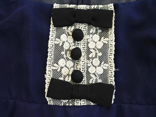 MINIMUM ミニマム シフォン レース ティアード ワンピース size2/紺 ida4(ワンピース)｜売買されたオークション情報、yahooの商品情報をアーカイブ公開 - オークファン ...