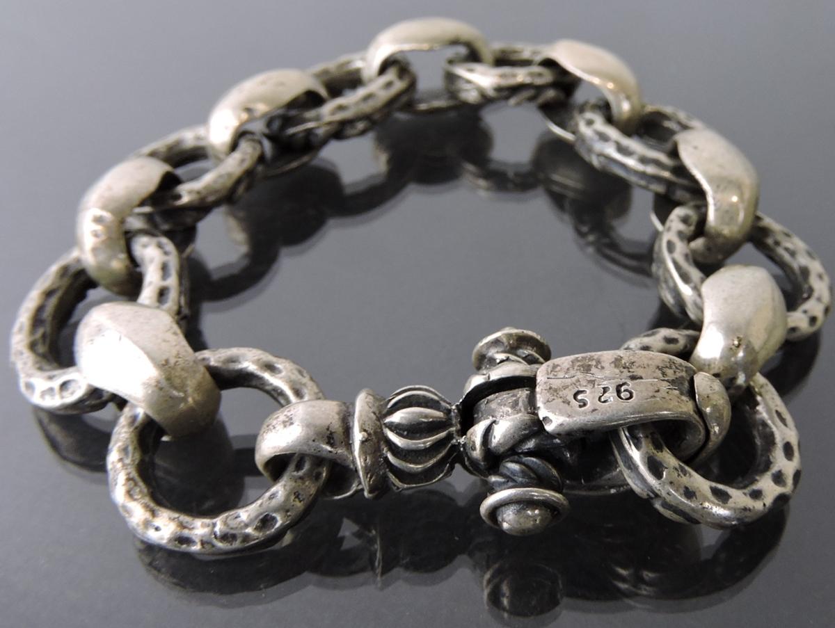 シルバー925 ブレスレット デザインチェーン トライバル ハード系 重厚81.3g(シルバー)｜売買されたオークション情報、yahooの商品情報をアーカイブ公開 - オークファン ...