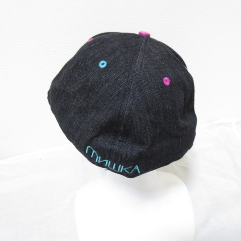 H481 NEW ERA ニューエラ MNWKA ミシカ ブラック 黒 デニム キャップ くま刺繍 7 3/4 61.6㎝(ニューエラ)｜売買 ...