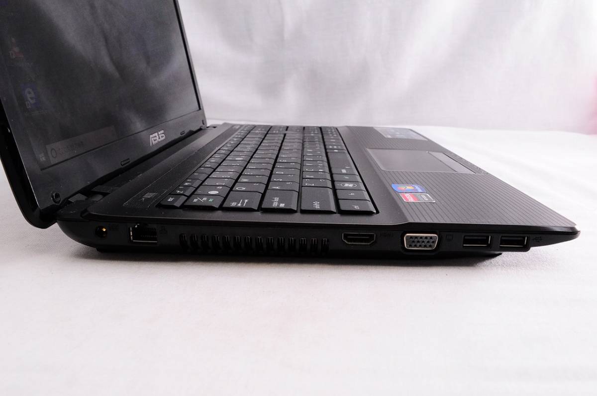 お買得 ASUS K53U-SXE450 最新Win10 大容量500GB 大画面液晶 DVD作成 無線 Wi-Fi Office搭載(15 ...