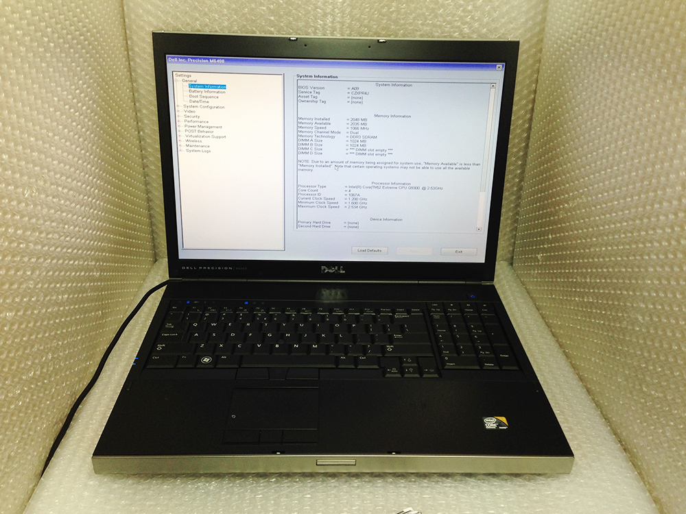 IL-706 ジャンク DELL precision m6400 Core2 Extreme Q9300 2.53GHz 17インチ ...