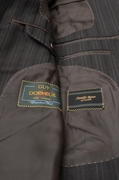 全品1000円スタ 2A6789 Savile Row DORMEUIL スーツ セットアップ ジャケット スラックスパンツ 94AB4 ストライプ ダークブラウン(Mサイズ)｜売買された ...