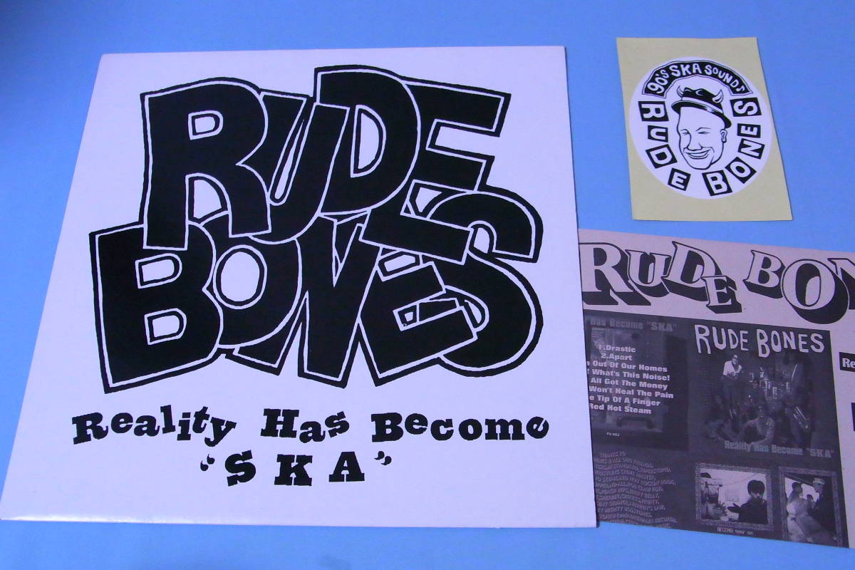 カラー盤 ステッカー付 RUDE BONES REALITY HAS BECOME SKA JAPAN LP RED VINYL PXLP ...