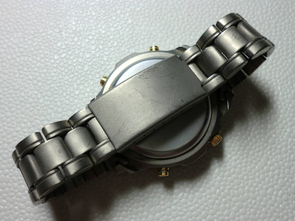 お宝 シチズン デジアナ サンダーバード CC-85 チタン クロノグラフ CITIZEN DIGIANA TITANIUM Thunder ...