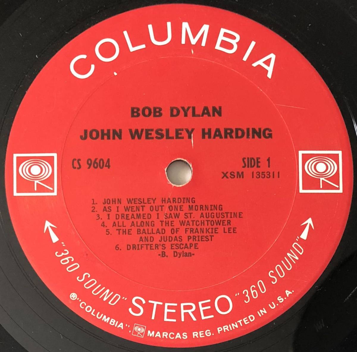 US ORIG LP BOB DYLAN/John Wesley Harding 1967年 初回2EYEラベル バイク事故復帰第一弾 アコースティック名作 JIMI HENDRIX原曲 ...